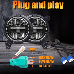 7 Inch LED Headlight For 07-23 Jeep Wrangler, JL, Gladiator, Hummer ...