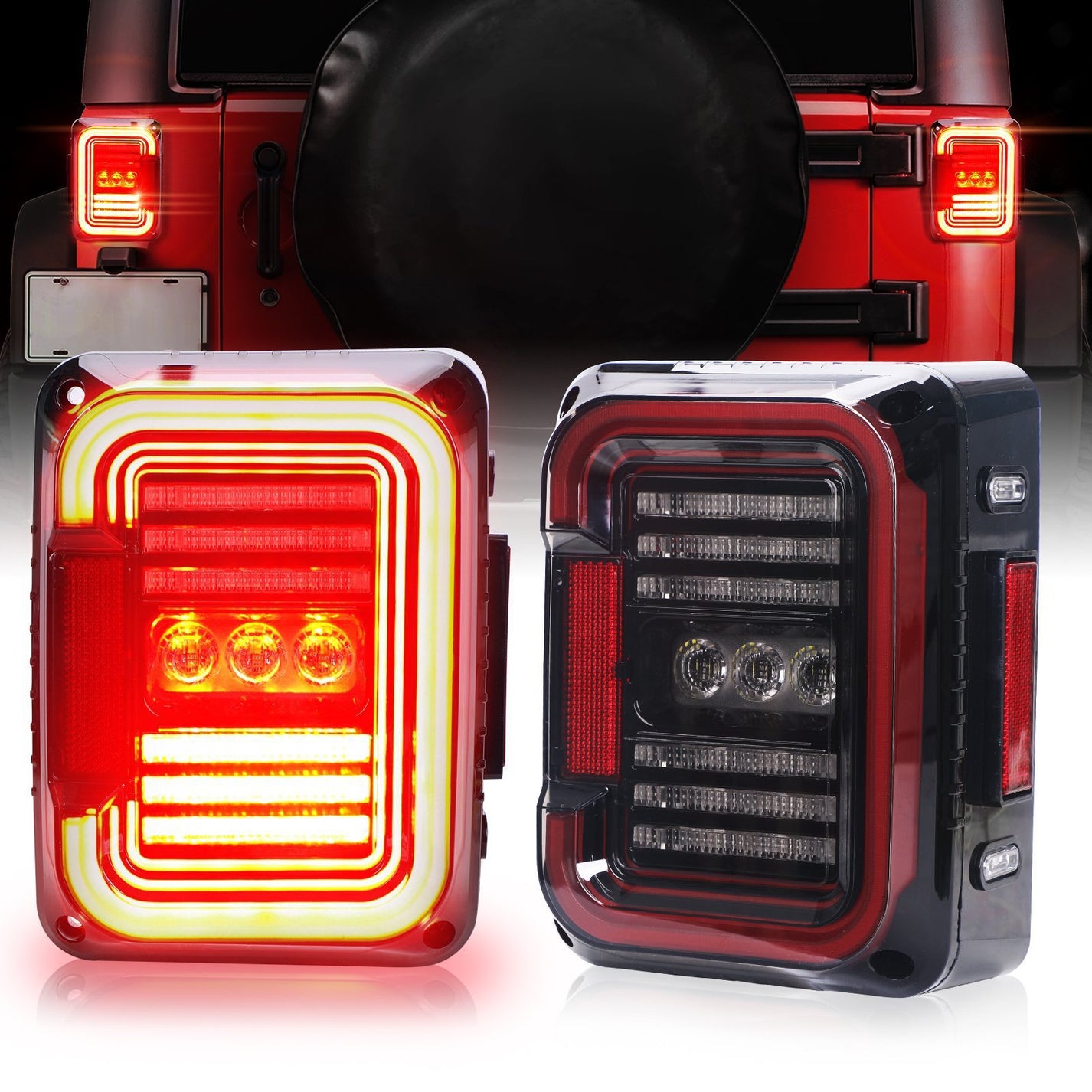 The Best LED Tail Lights for Jeep Wrangler JK, LOYO Patent Design ...